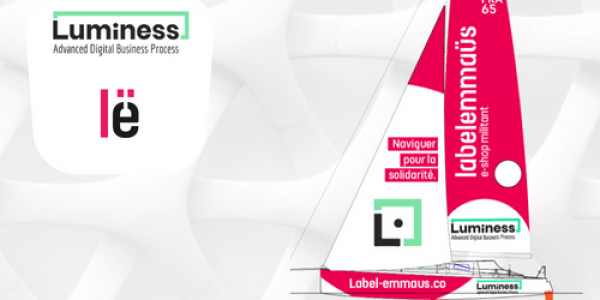 Sponsor bateau Label Emmaüs à la Transat Jacques Vabre | Luminess